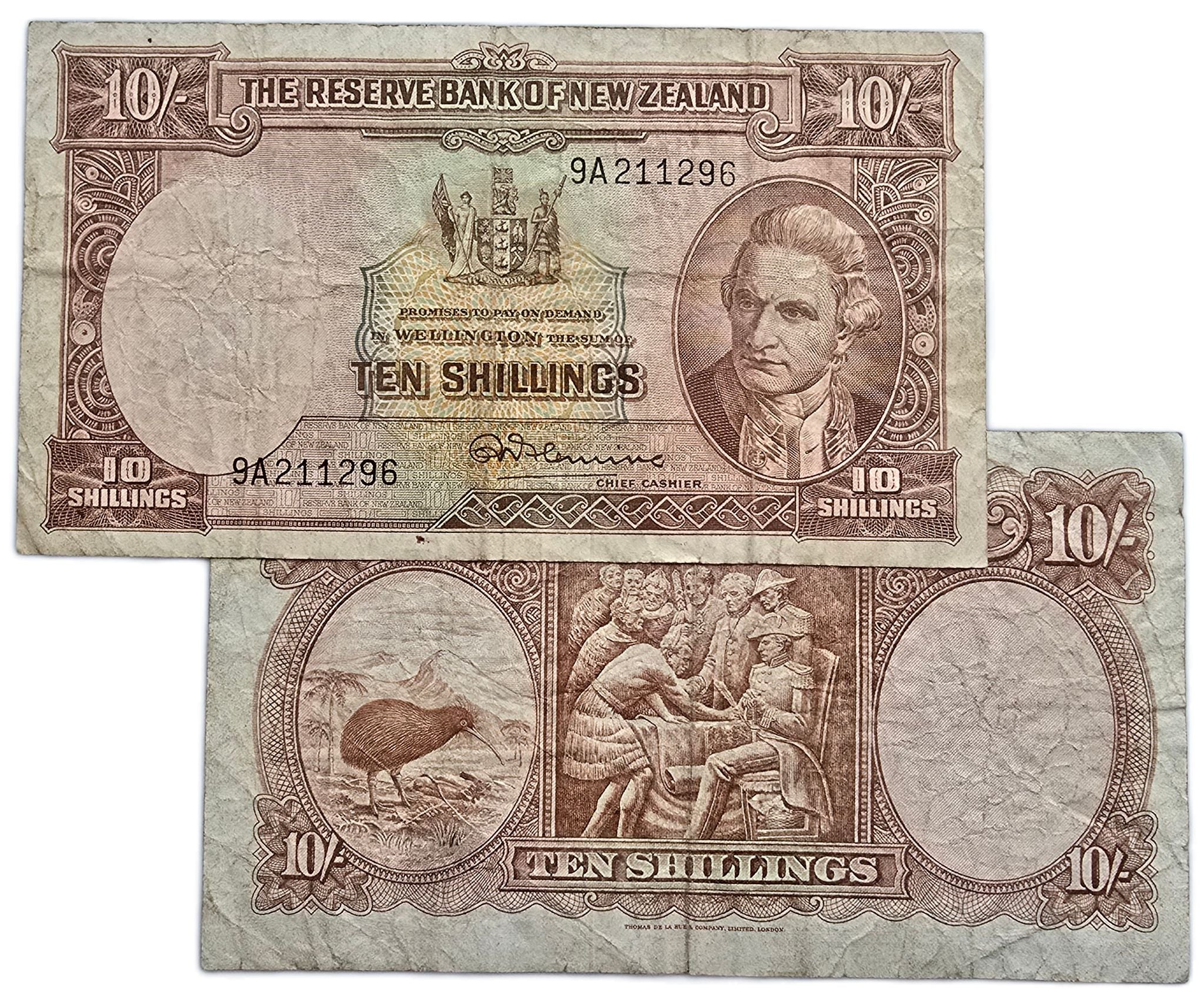 New Zealand Ten Shilling Note 1956 1967 Fleming Fine – The Half Crown