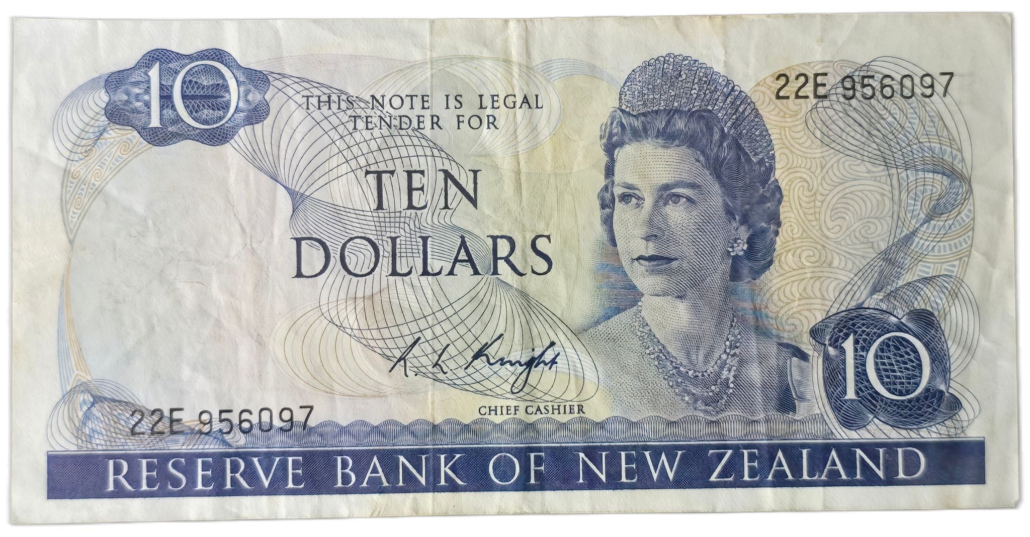 Knight Signature New Zealand Ten Dollar Note 1981 1985 – The Half Crown